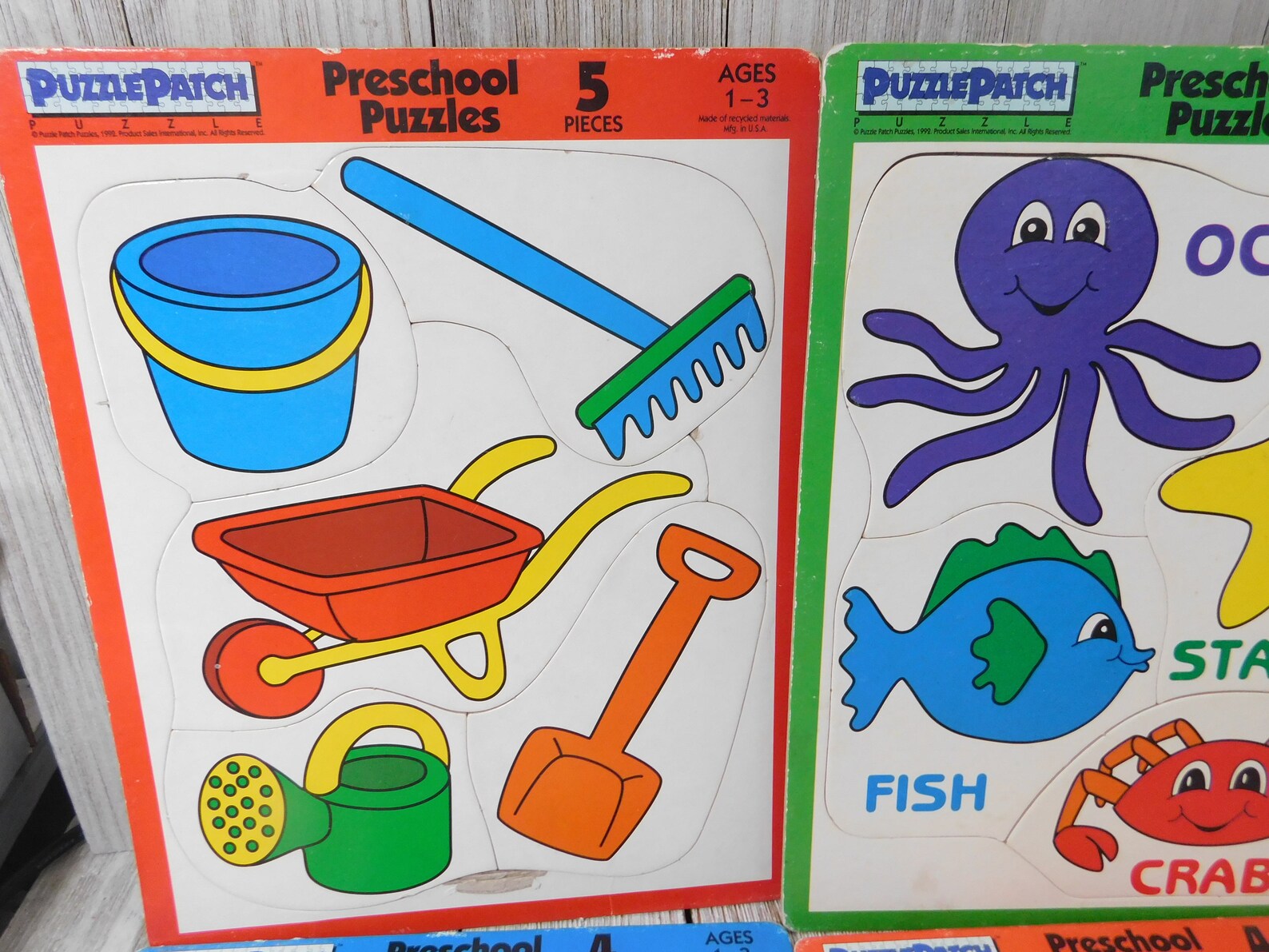 Vintage Puzzle Patch 1992 Preschooler Puzzles Tray Puzzles - Etsy