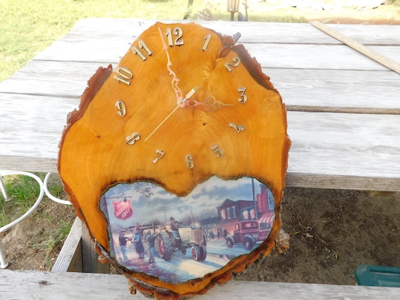 Vtg Rustic Log Clock Western Log Clock - Etsy