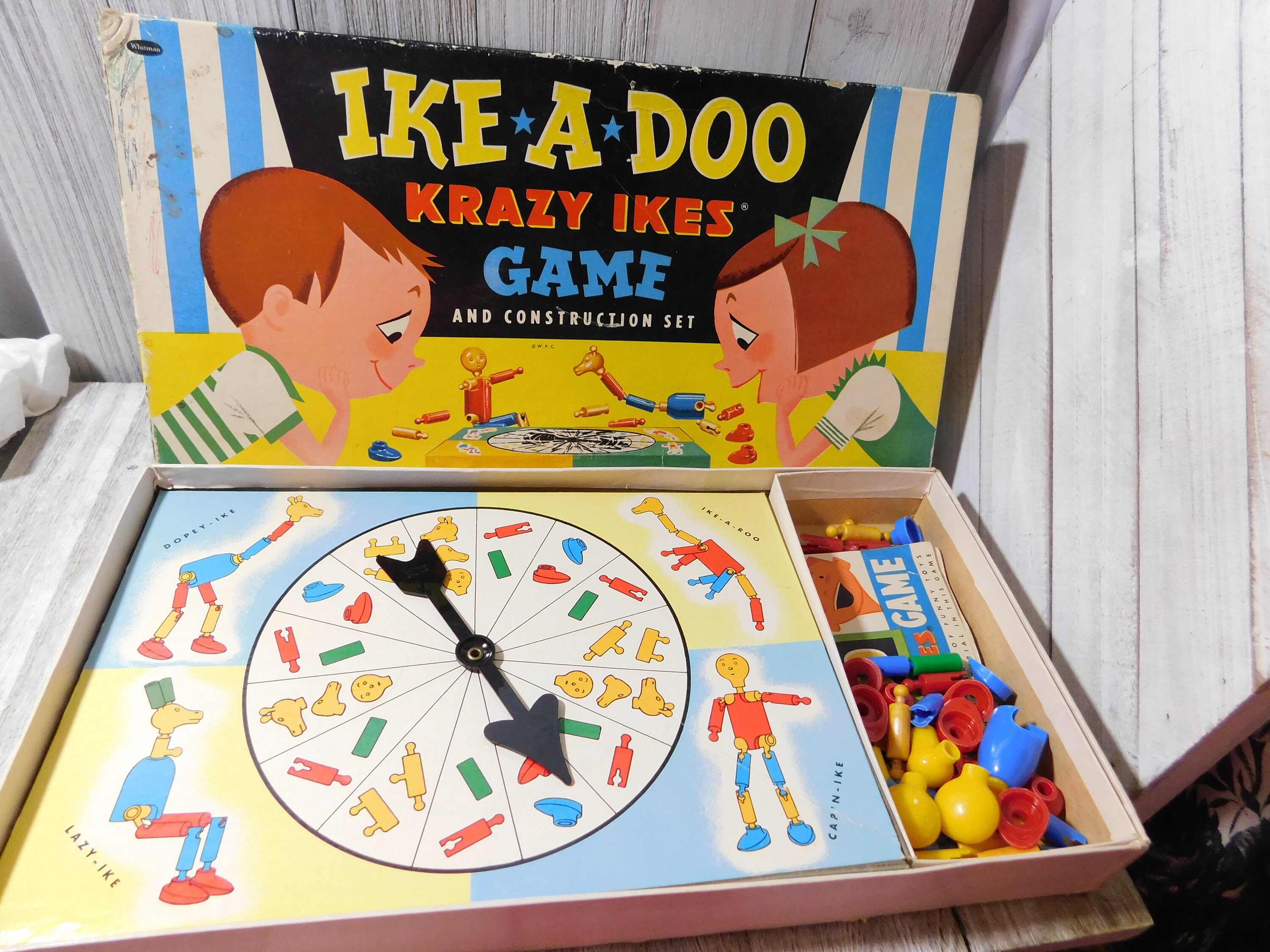 Vintage IKE A DOO Krazy Ikes Game 1955 Vintage Board Game - Etsy