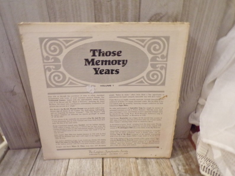 Vtg Those Memory Years Vol 1 Vinyl Record, Judy Garland Gene Kelly ...