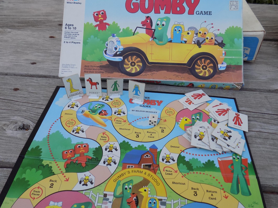 GUMBY BOARD GAME, Children Game, Vintage Game, Memories, Gift, Prop ...