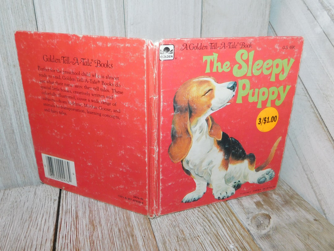 The Sleepy Puppy Book, Vintage Small Childrens Book, A Golden Tell A ...