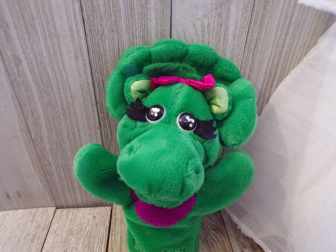 Baby Bop Puppet, Barney Show, Vtg Toy Puppet, Animal Puppet, Green ...