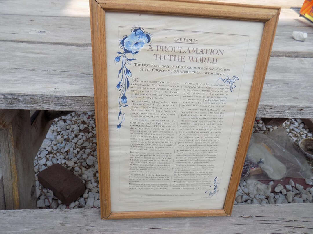 A Proclamation to the World Latter-day Saints, LDS Home Decor, Religion ...