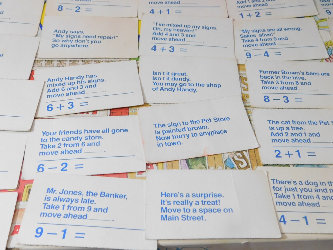 Signs up Parker Brother Boards Game Parts Playing Cards 1981 - Etsy