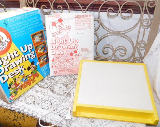Mickey Mouse Club Light up Drawing Desk, Vintage Light up Tracing ...