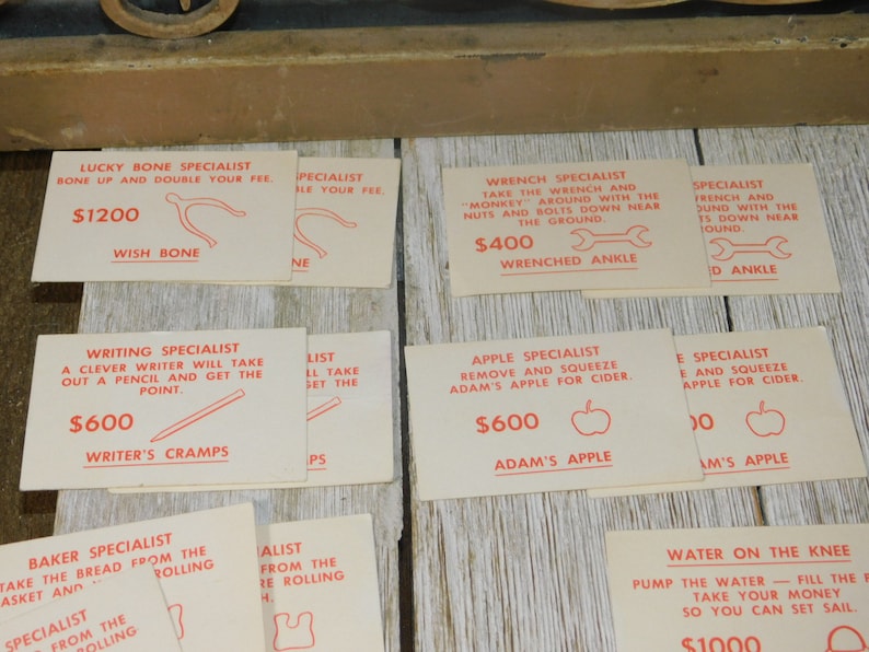 Operation Game Playing Cards Doctor and Specialist's | Etsy