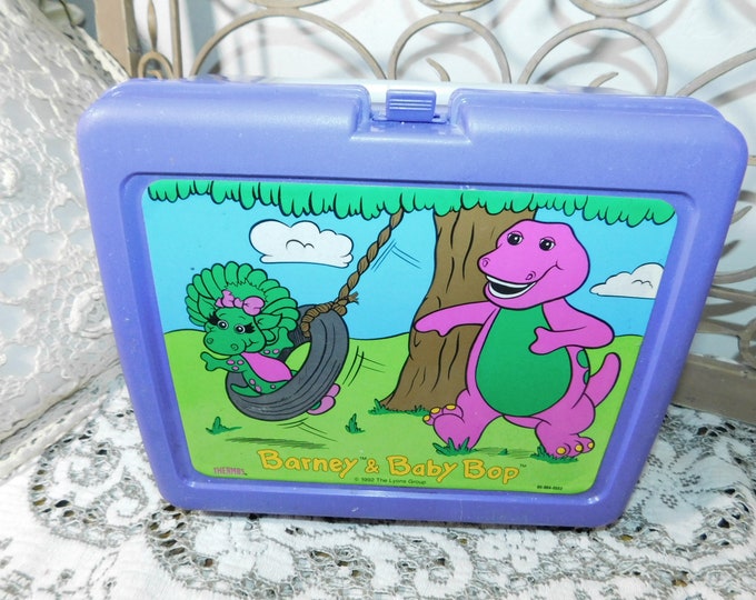 Barney Dinosaur Lunch Box 1992 the Lyons Group, Vintage Lunch Box ...