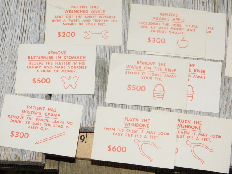 Operation Game Playing Cards Doctor and Specialist's | Etsy