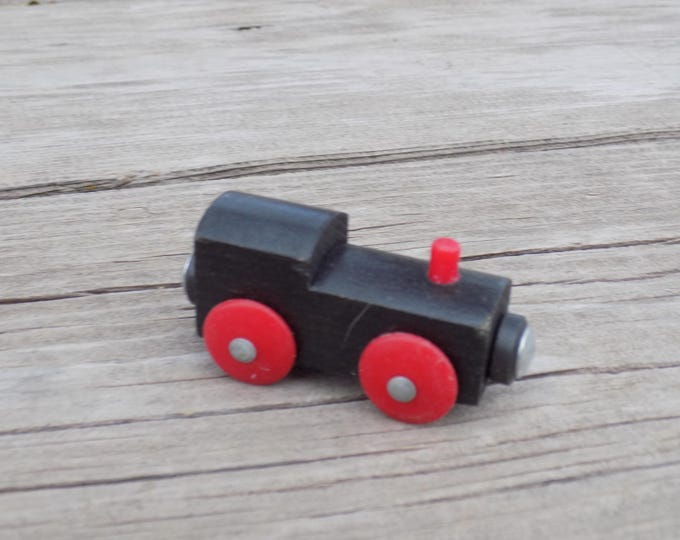 Train Engine, Black Wood, Small Wood Train, Magnetic Train, Pretend ...