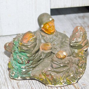Vintage Clay Army Soldier Military Man Rocks Vtg Clay - Etsy