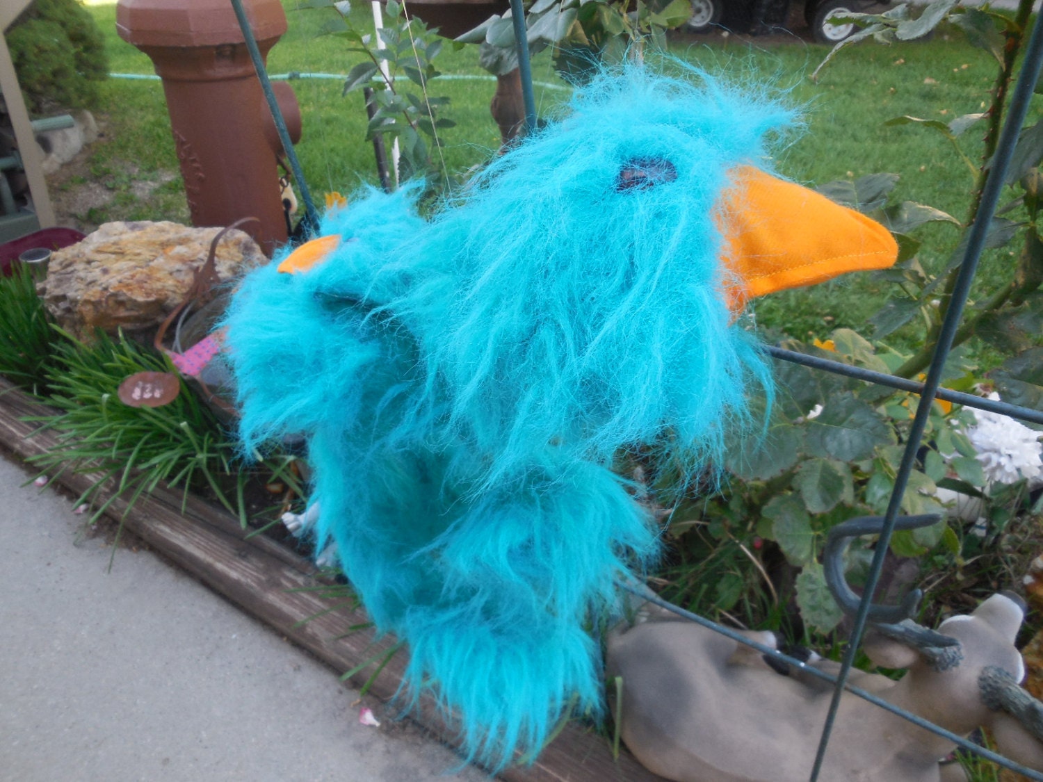 Marionette Puppet Large Furry Blue 20 in Creature Marionette | Etsy