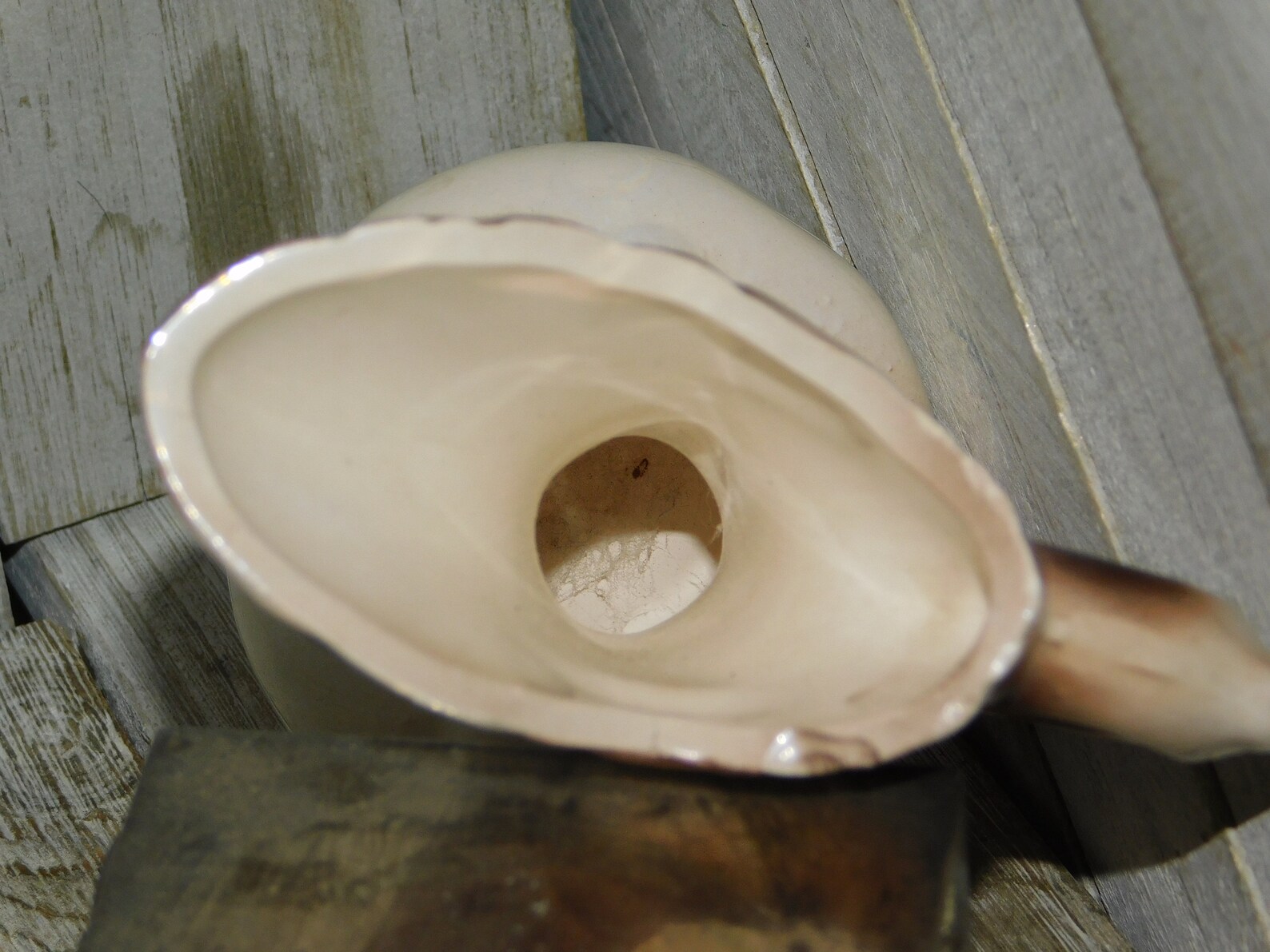 Vintage White Brown Pitcher W Pink Rose Vintage Pitcher | Etsy