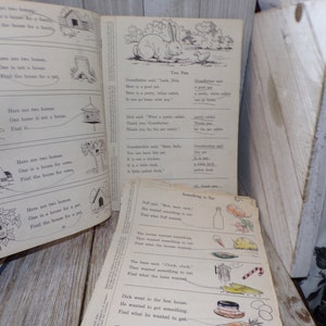 Vtg Fun With Ick and Jane the Basic Reader, Think and Do Workbook, 1946 ...