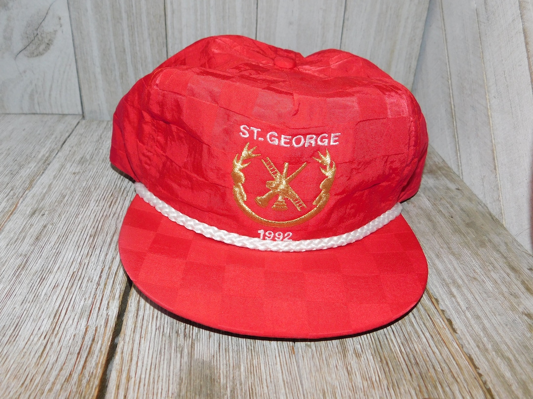 Vtg Red ST GEORGE Imperial Headwear Baseball Cap 1992, Vintage Baseball ...