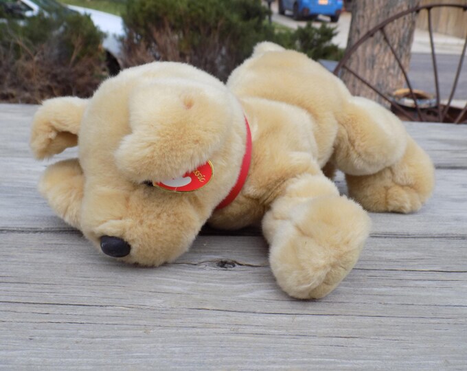Ty 2004 Sandy the Yellow Lab W Red Collar Puppy Plush Toy Vintage ...