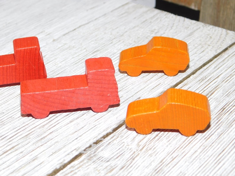Wood Mini Toy Cars Vintage Toy Wooden Car Set Vintage Toys - Etsy