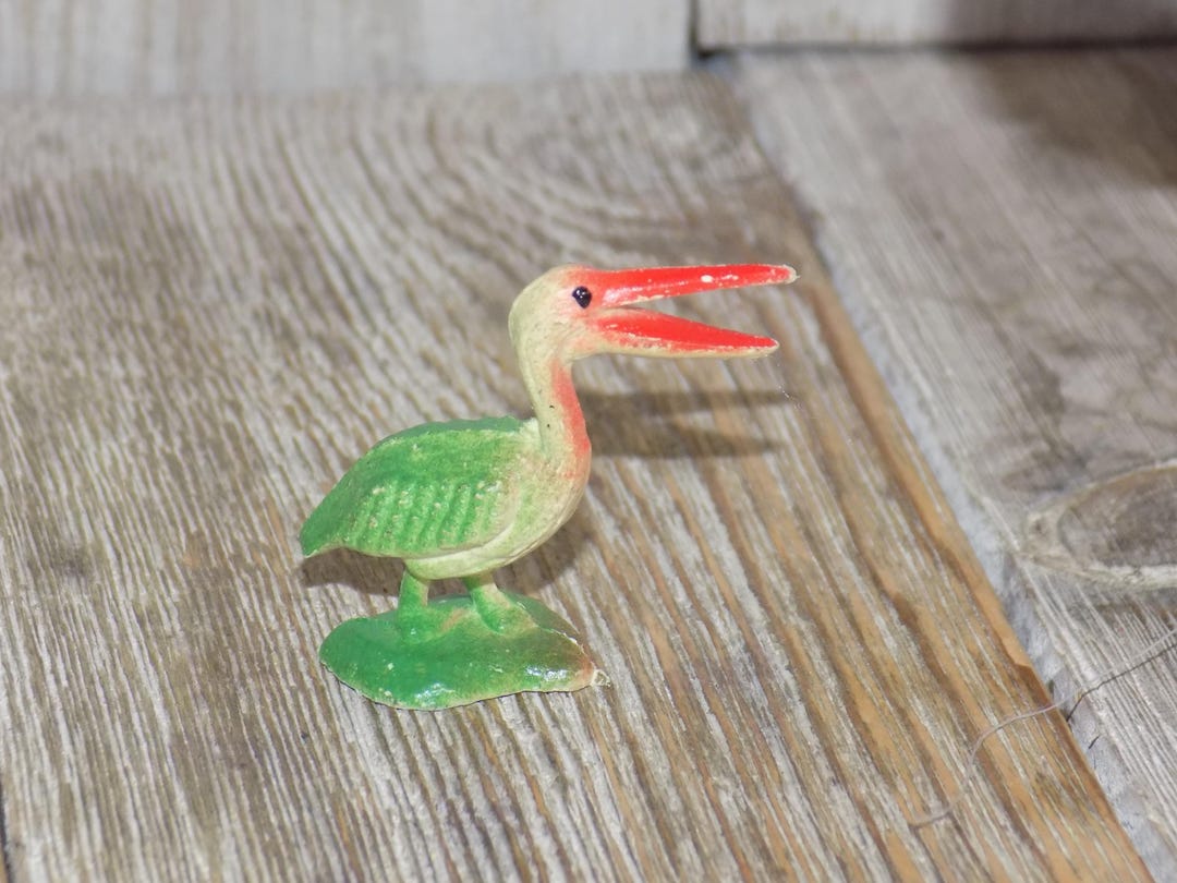 PELICAN Plastic Animal, Vintage Toys, Zoo, Cake Topper, - Etsy