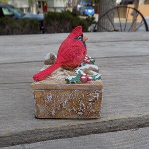 Trinket Box, Cardinal Bird Box, Red Bird Box, Winter, Memories, Gift ...