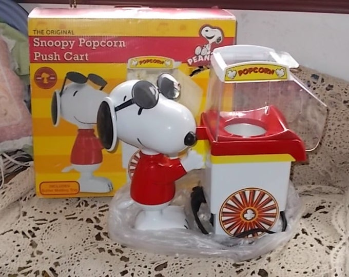 Snoopy, Popcorn Push Cart Hot Air Pop Corn Popper 81, Hot Air Pop Corn ...