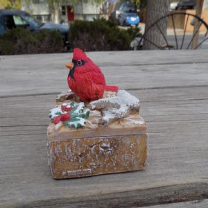 Trinket Box, Cardinal Bird Box, Red Bird Box, Winter, Memories, Gift ...