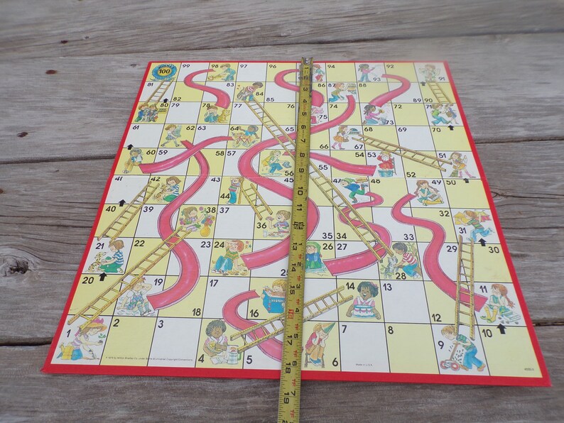 Vtg Chutes and Ladders GAME BOARD ONLY Replacement Game Pieces, Crafts ...