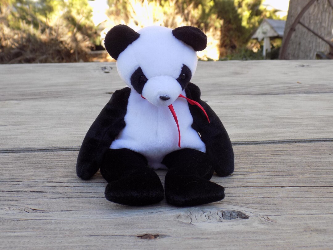 Ty Panda Fortune Panda Bear, Ty Bear, Vintage Plush, Vtg Stuffed ...