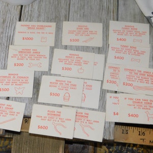 Operation Game Playing Cards Doctor and Specialist's | Etsy