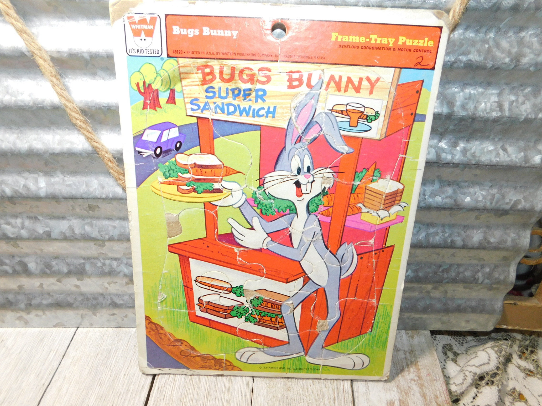 Bugs Bunny Frame Tray Puzzle 1976 Printed In Usa Vintage Etsy