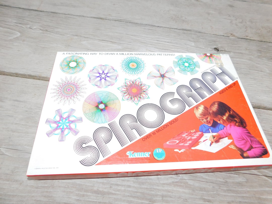 Vintage Spirograph Set Coloring Game, Vintage Art for Children, Vintage ...