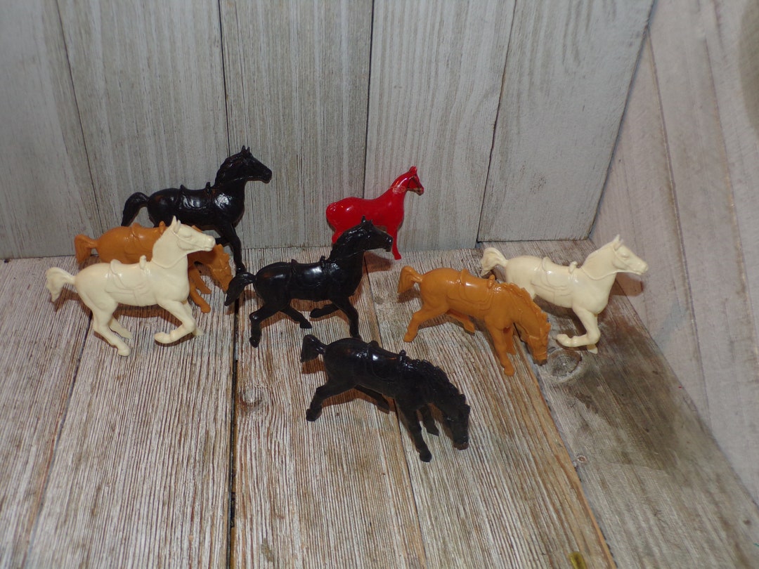 Vtg Toy Plastic Horse, Horses YOUR CHOICE LISTING Black Plastic Horse ...
