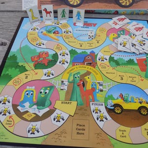 GUMBY BOARD GAME, Children Game, Vintage Game, Memories, Gift, Prop ...