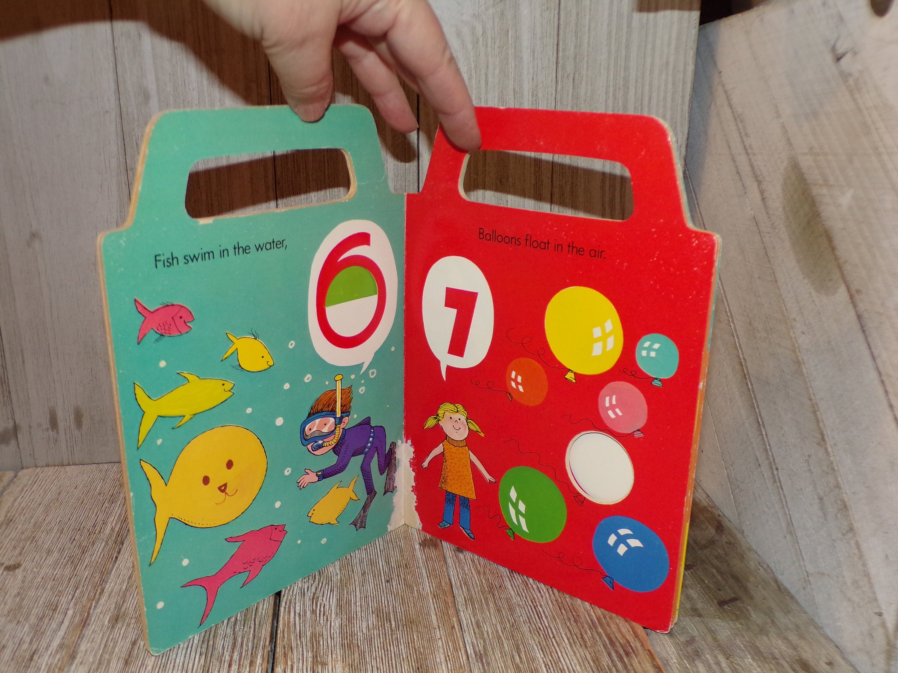 Vtg A Tuff Board Book, Numbers, Vrt Board Book, Hardboard Book, Book W ...