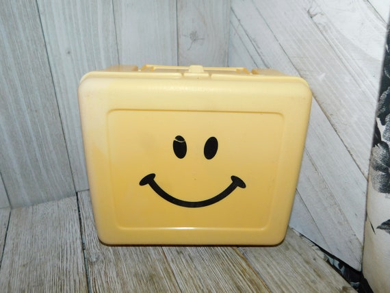 Happy Face Smiley Face Lunch Box Hard to Find Vintage | Etsy