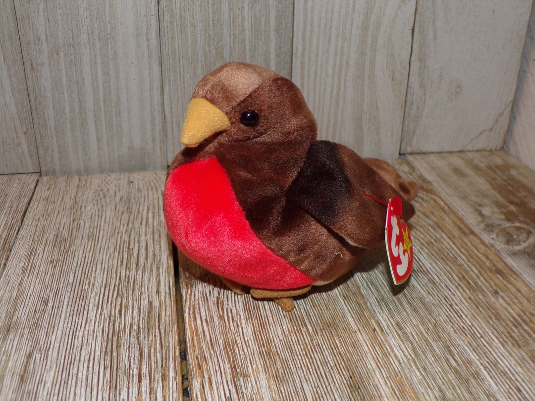Ty Stuffed Early Robin Bird Plush, Vtg Stuffed Animals, Small Plush ...