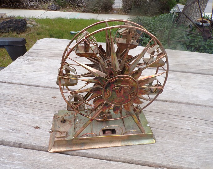 Copper Ferris Wheel, Music Box WORKS Copper Home Decor Vintage Home ...
