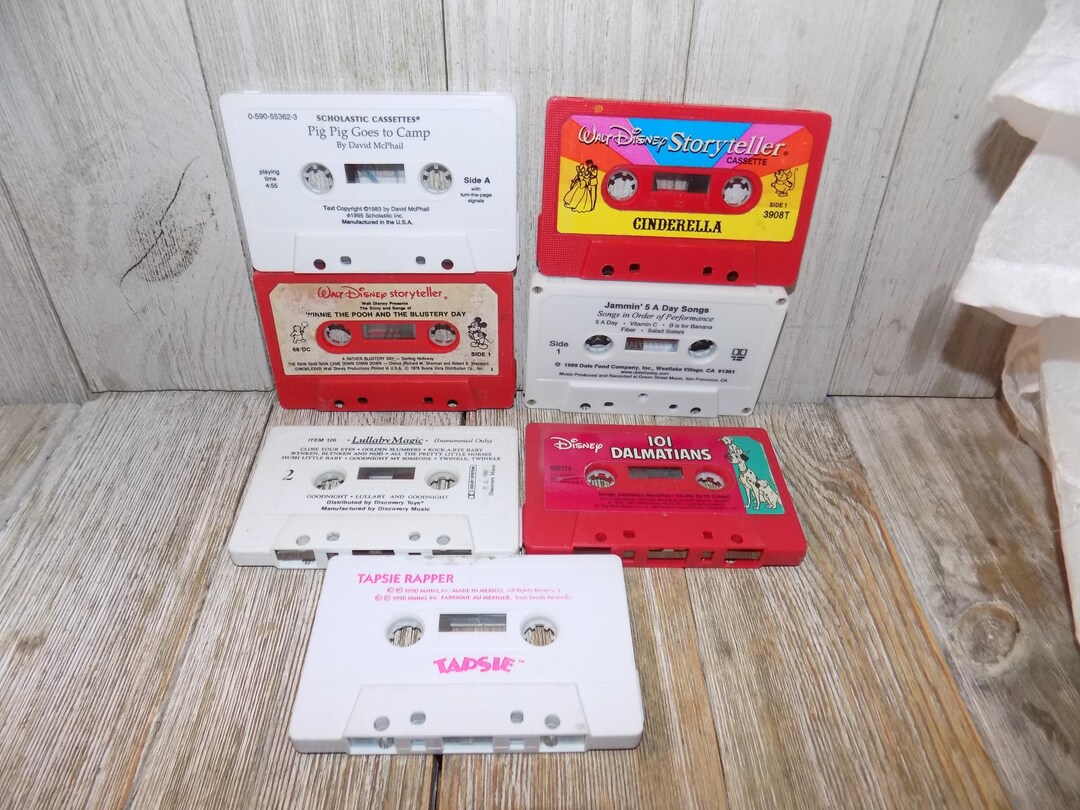 CASSETTE TAPES Children You Pick Listing, Pig Goes Camp, Cinderella W ...