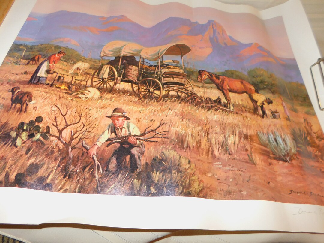Vintage Western Pioneer Poster, Country Poster Western Home Decor ...