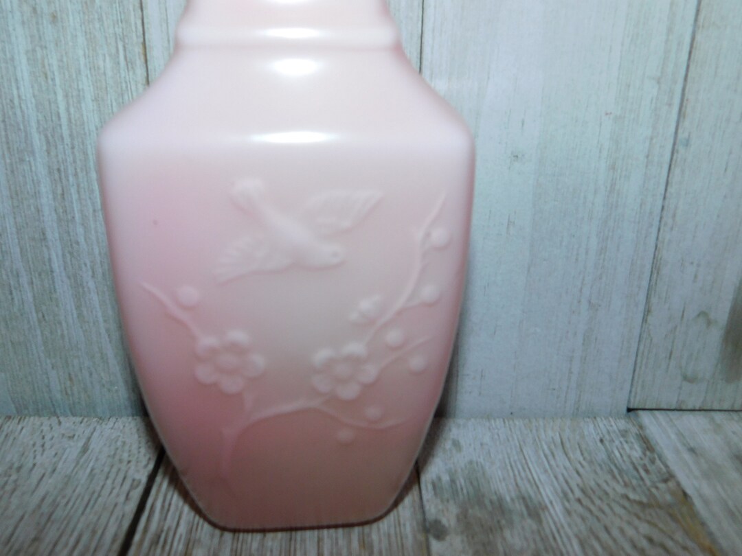 Avon Spring Bouquet Fragrance Vase Amber 81 Vtg Avon Vase Vtg Pink Vase ...