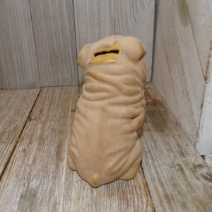 Vintage J S N Y Dog, Flocked Wrinkles Puppy, Piggy Bank, Vintage Piggy ...
