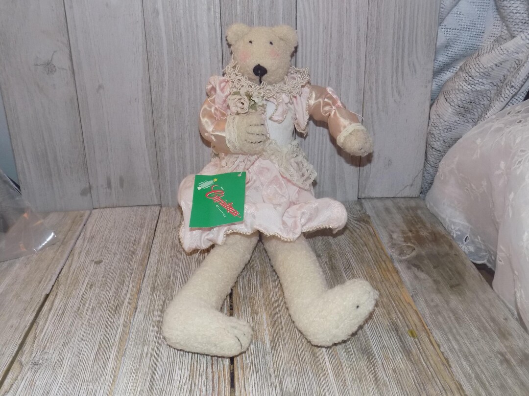 Victorian Teddy Bear 1997, Plush Bear Decor, Cottage Decor, Victorian ...
