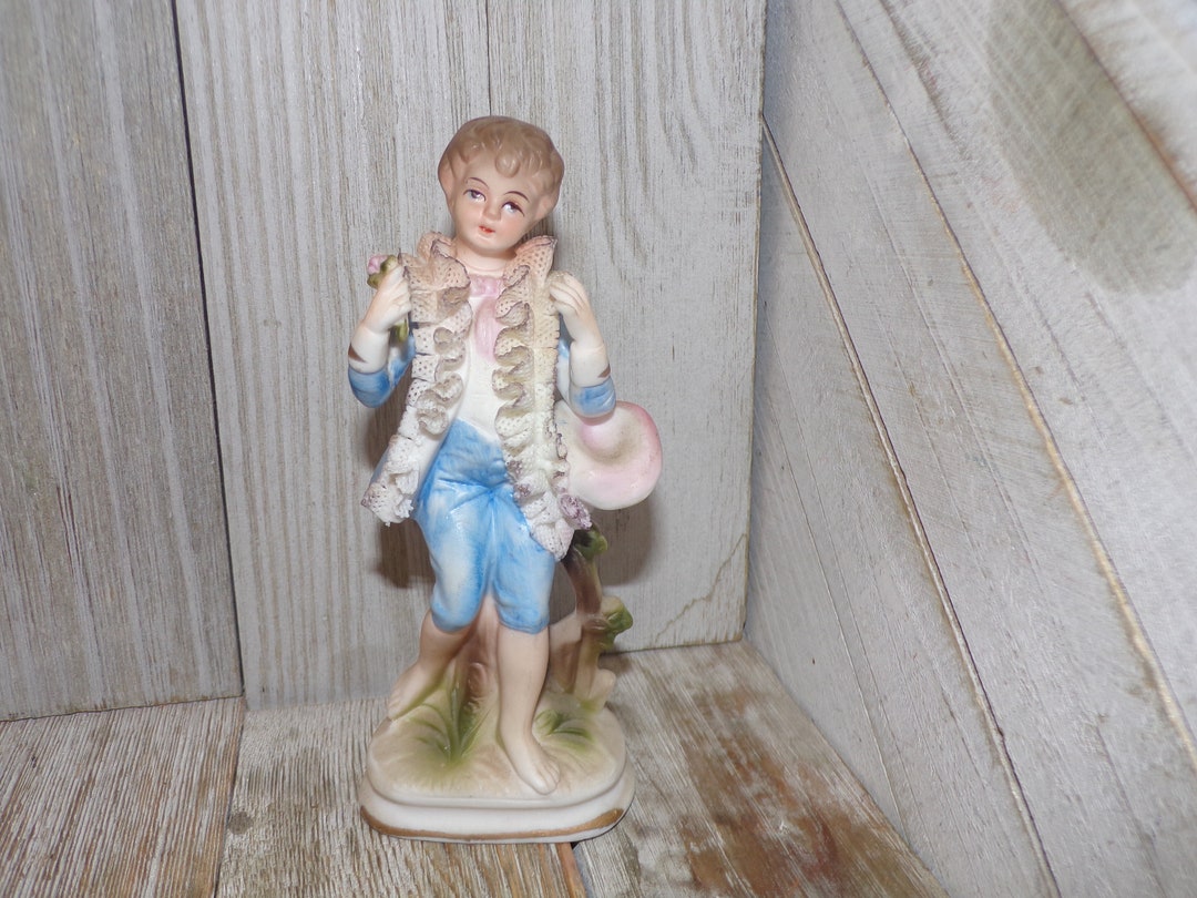 Enesco Porcelain Boy W Lace Trim Victorian Boy Figurine, Boy, Young Man ...