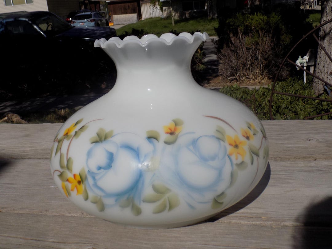 Hurricane Lamp Shade, Large Glass Lamp Shade, Gone W the Wind Shade ...