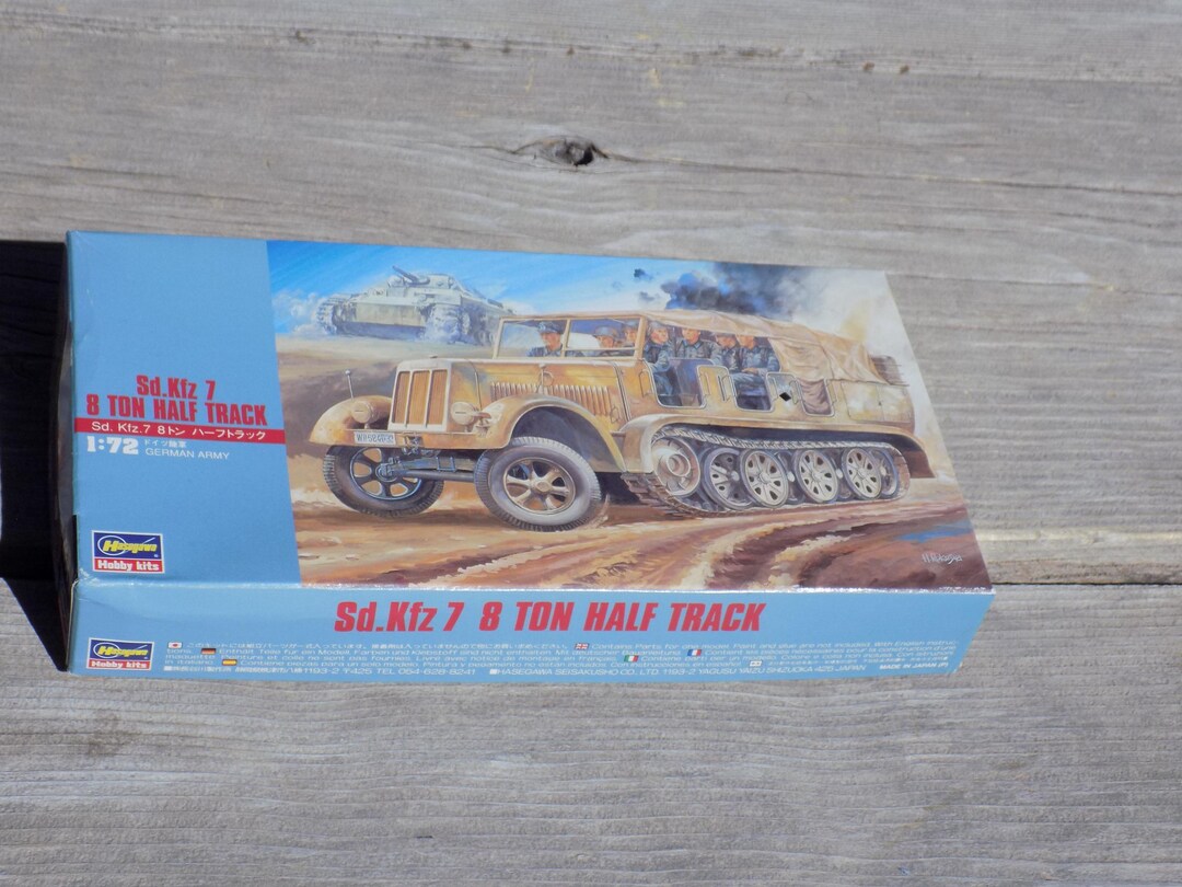 Sd.kfz 7 Ton Half Track Model Kit, 1974 Hasegawa ,german, 8TON Half ...