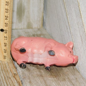 Vintage Plastic Toy Pink Pig, Vintage Toy Pig, Vintage Toy Animal's ...