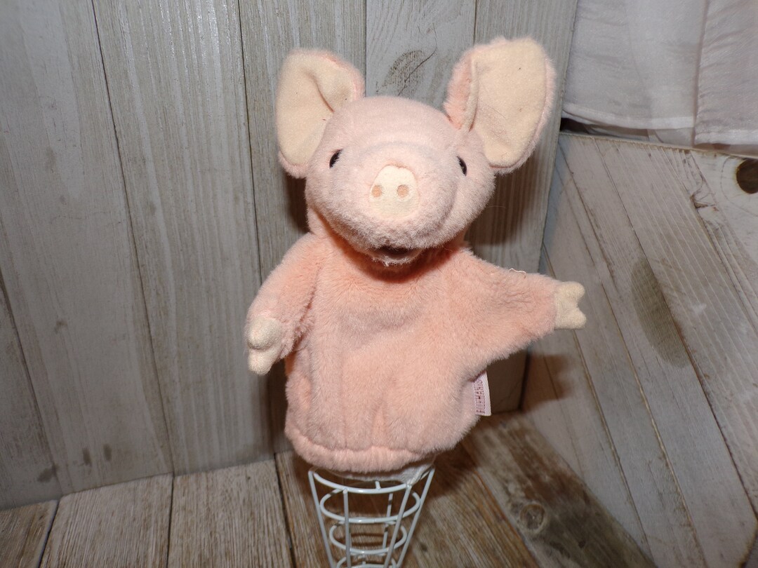Folk Puppet Pig, Pink Small Hand Puppet, Preschooler Hand Puppet, Plush ...