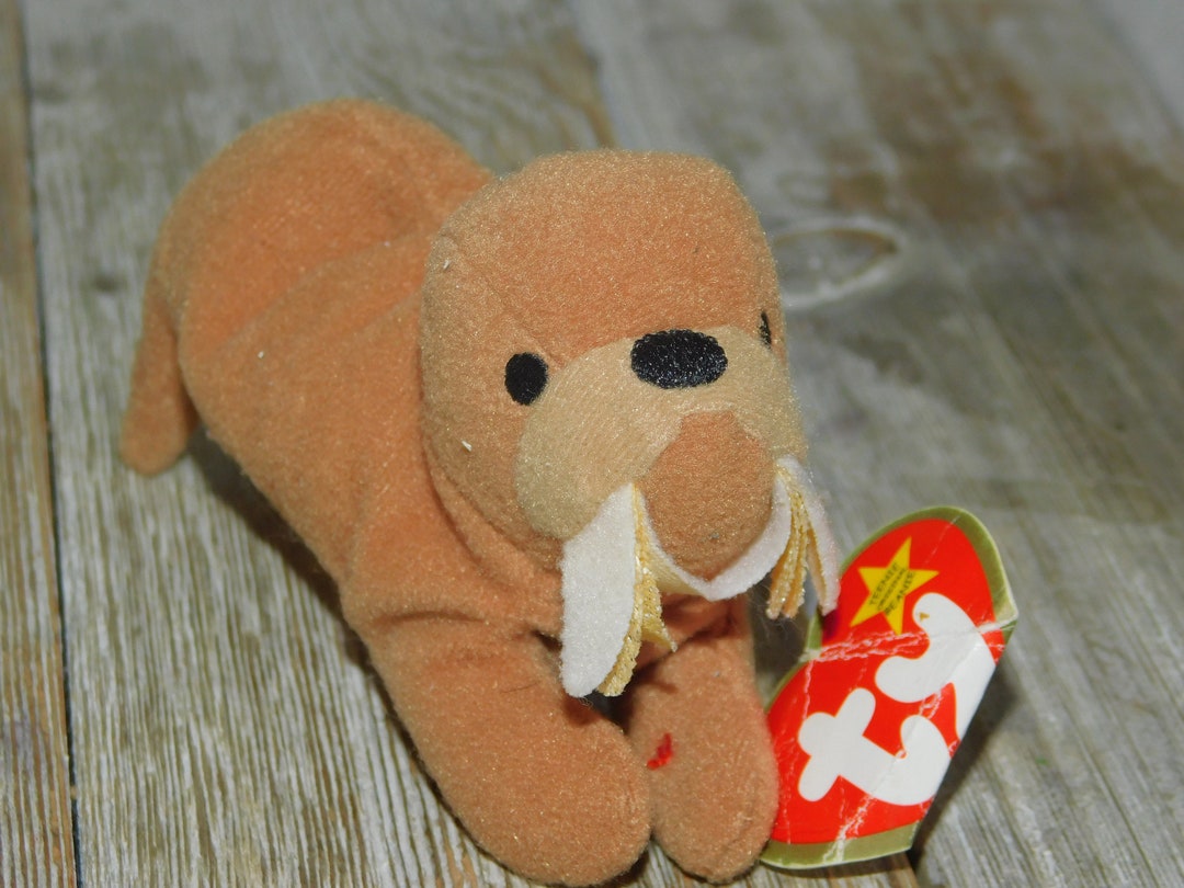 Ty Tiny Brown Baby Paul Walrus Seal, Vint Ty Stuffed Mini Animal ...