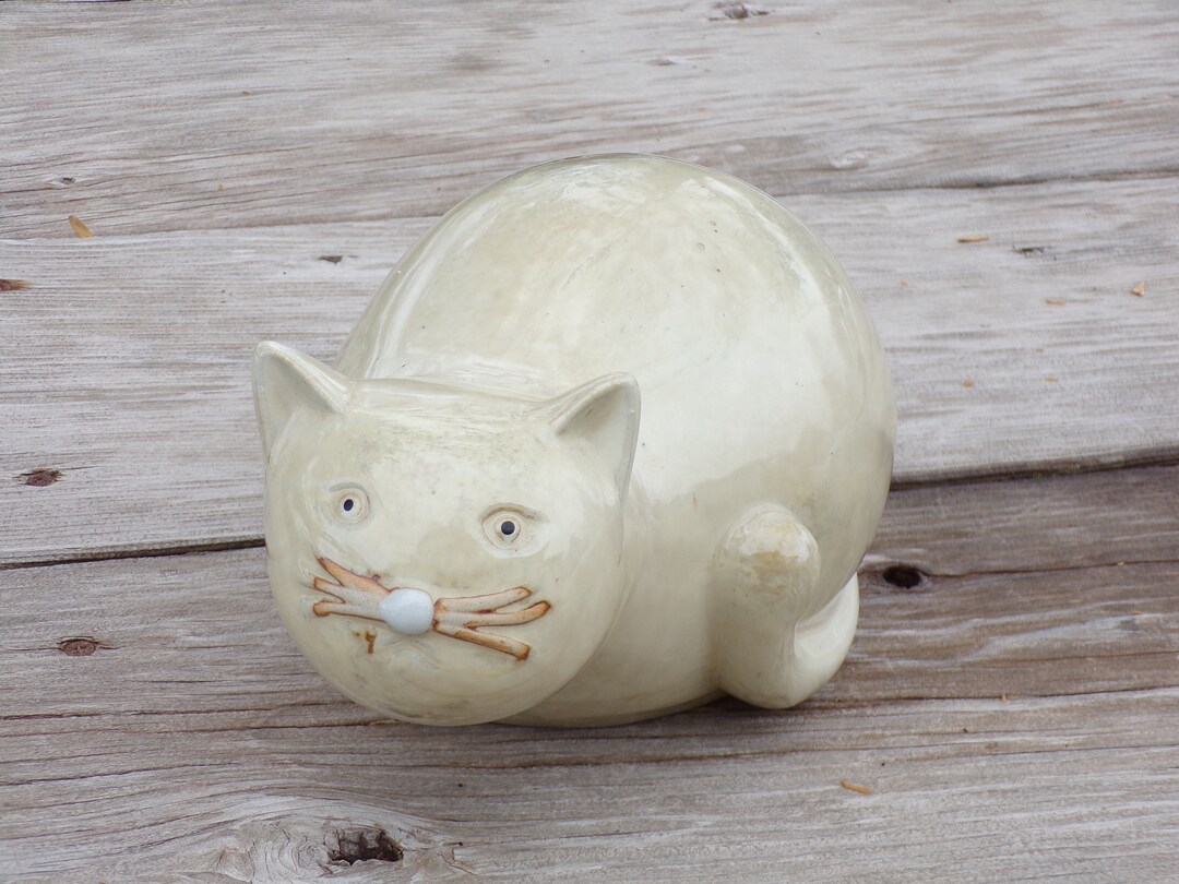 Vtg Car Ceramic Cat, Kitten, Ceramic Kitten, Big Cat Figurine ...