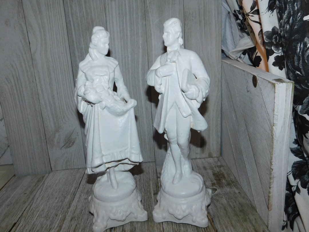 Victorian Plaster Paris Wedding Couple Plaster Paris Collectible ...