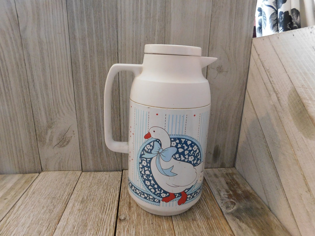 Goose Pitcher, VINTAGE Thermos Goose Pitcher, Country Goose Pitcher ...